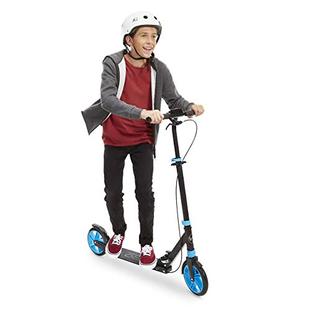 VIRO Rides Sport Runner Folding Kick Scooter Black/Blue - Amazon Exclusive
