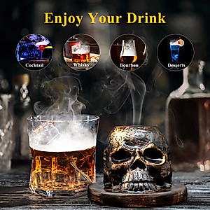 Cocktail Smoker Kit with Torch & 4 Flavors Wood Smoker Chips, iTayga Ceramics Whiskey Smoker Kit for Cocktails, Whiskey, Drinks, Bourbon - Unique Gifts for Men/Father/Husband/Friends(No Butane)