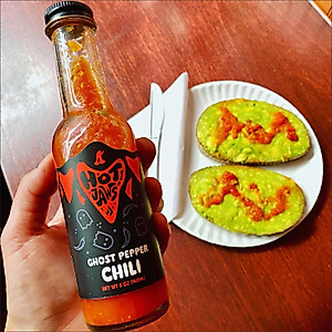 Hot Jaws - Organic Ghost Pepper Hot Sauce - 5oz - Perfect Balance of Sweet & Heat - Locally Sourced, Non-artificial Ingredients, Vegan, NoGMO