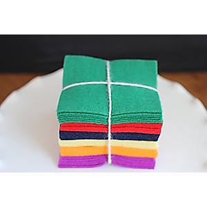 100% Wool Charm Pack from National Nonwovens 36-5" Squares Classic Colors