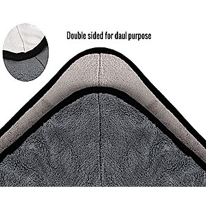 SCRUBIT Microfiber Drying Towel, Cleaning Cloths, Scratch-Free, Strong Water Absorption Drying Towel for Cars, SUVs, RVs, Trucks, and Boats Gifts (29.5 in. x 22 in.)-2PK (Gray)