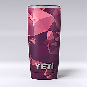 Design Skinz Dark Geometric V15 - Skin Decal Vinyl Wrap Kit Compatible with The Yeti Rambler Cooler Tumbler Cups