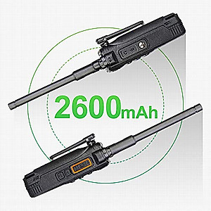 Retevis RT86 2 Way Radios Long Range,High Power 2600mAh Walkie Talkies Rechargeable,16CH Shatterproof Display Two Way Radios with Earpiece for Warehouse School(5 Pack)