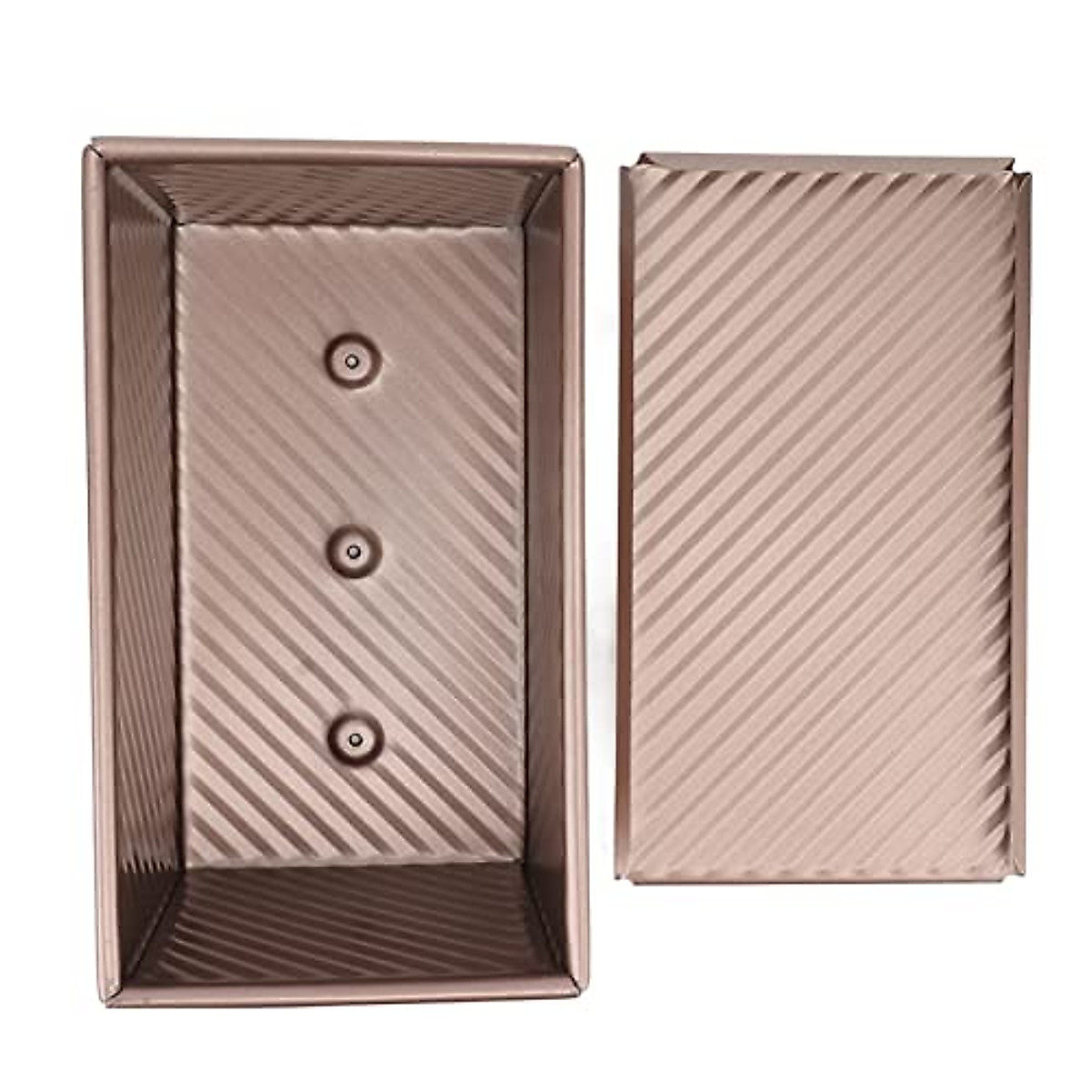 Loaf Pan,DEWIN Loaf Pan with Lid for Baking Bread Nonstick Corrugated Steel Bakeware Mould for Oven Kitchen