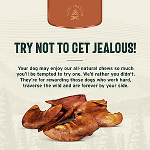 Hank & Roy All-Natural, Single-Ingredient Pig Ears for Dogs, Long Lasting, Easily Digestible Whole Pig Ear Dog Treats, Antibiotic and Hormone Free, Individually Wrapped for Odor Control and Freshness