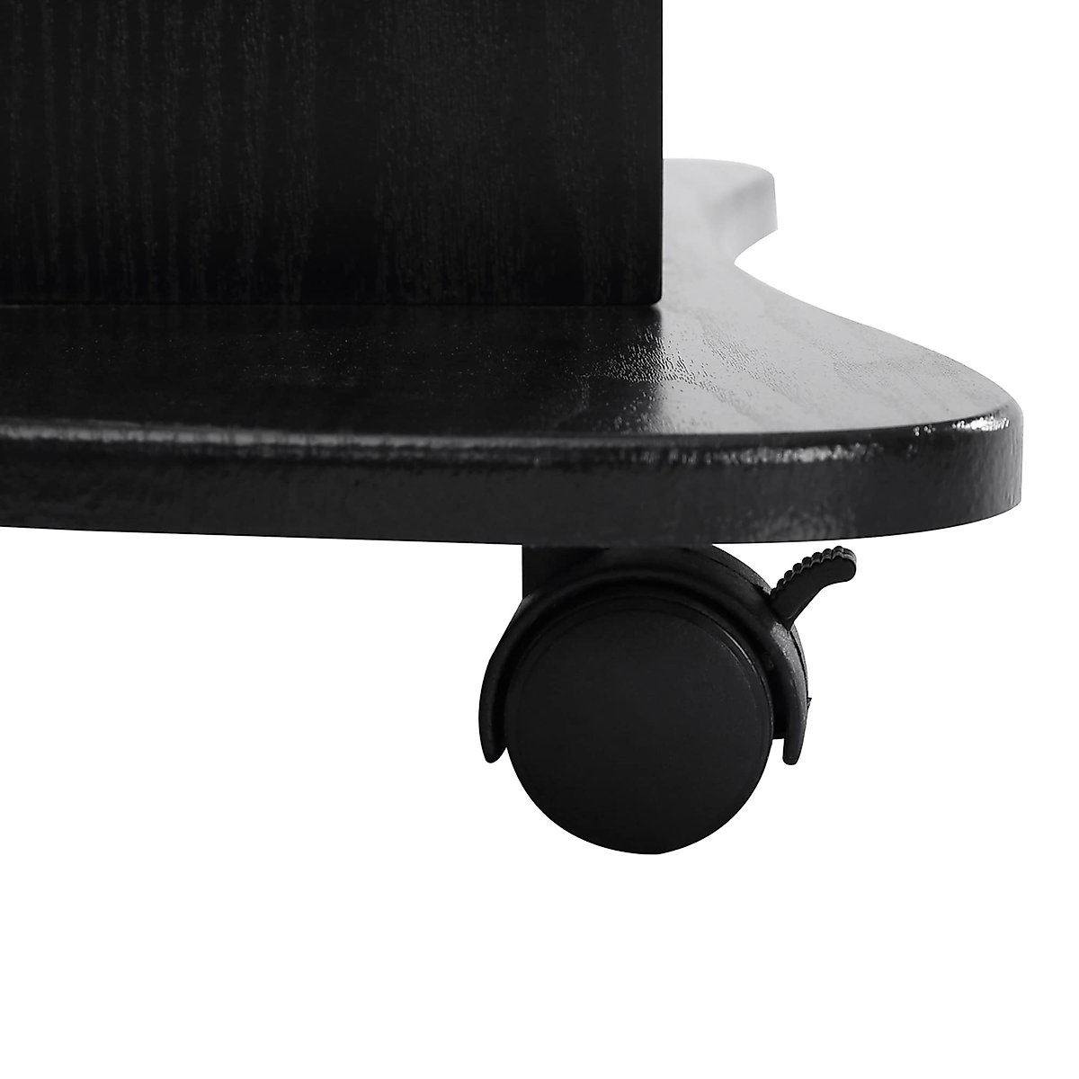 HOMCOM Adjustable Height Laptop Cart with Storage - Black