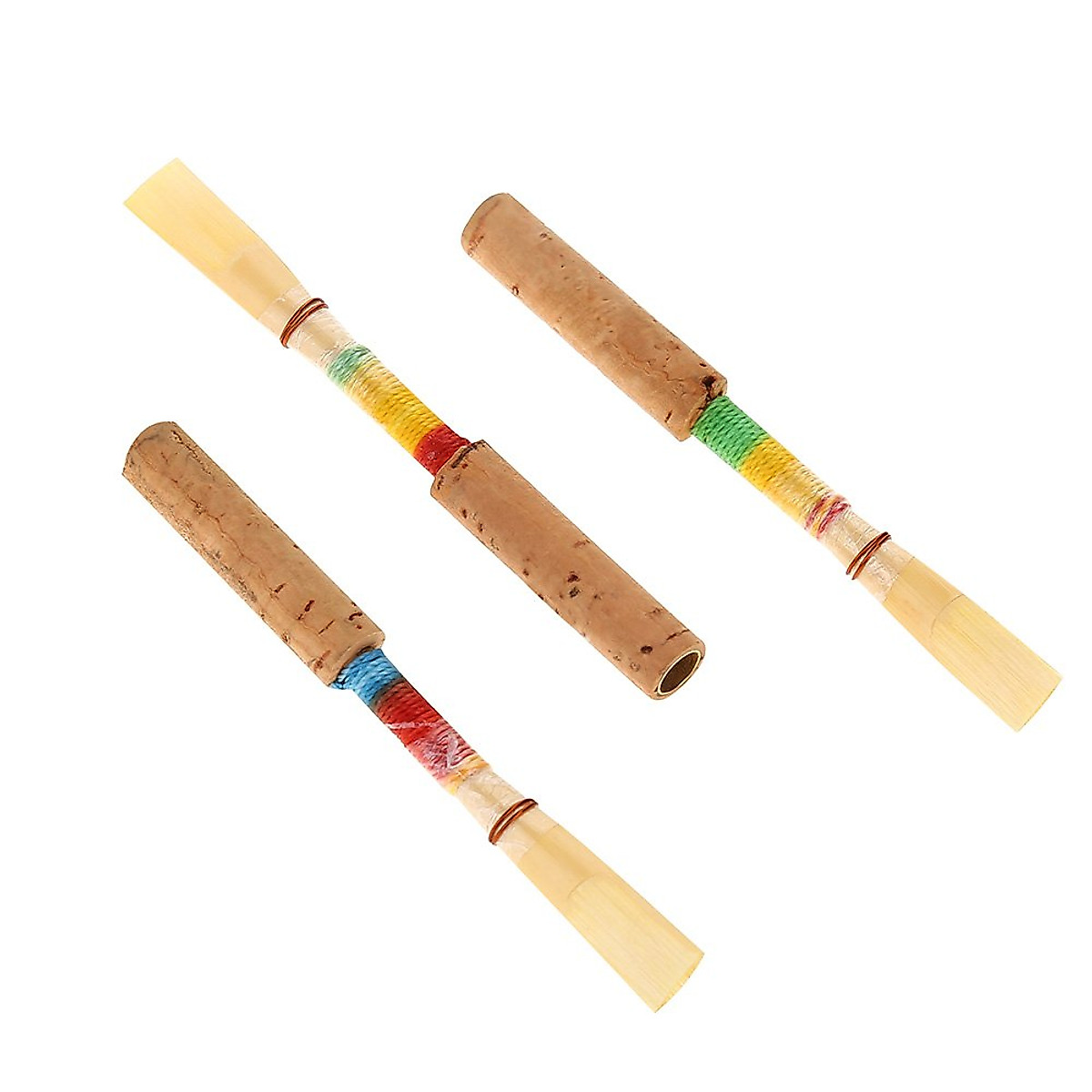 4PCS Oboe Reeds, Oboe Cork Reed, Medium Soft Handmade Oboe with Transparent Plastic Box for Wind Instrument Replacement Parts Beginners Oboe Accessories