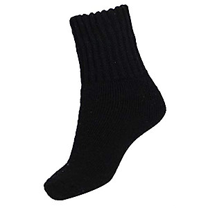 BomKinta Women Winter Solid Socks Thick Warm Wool Socks Cozy Crew Socks for Women Christmas Gift, Medium