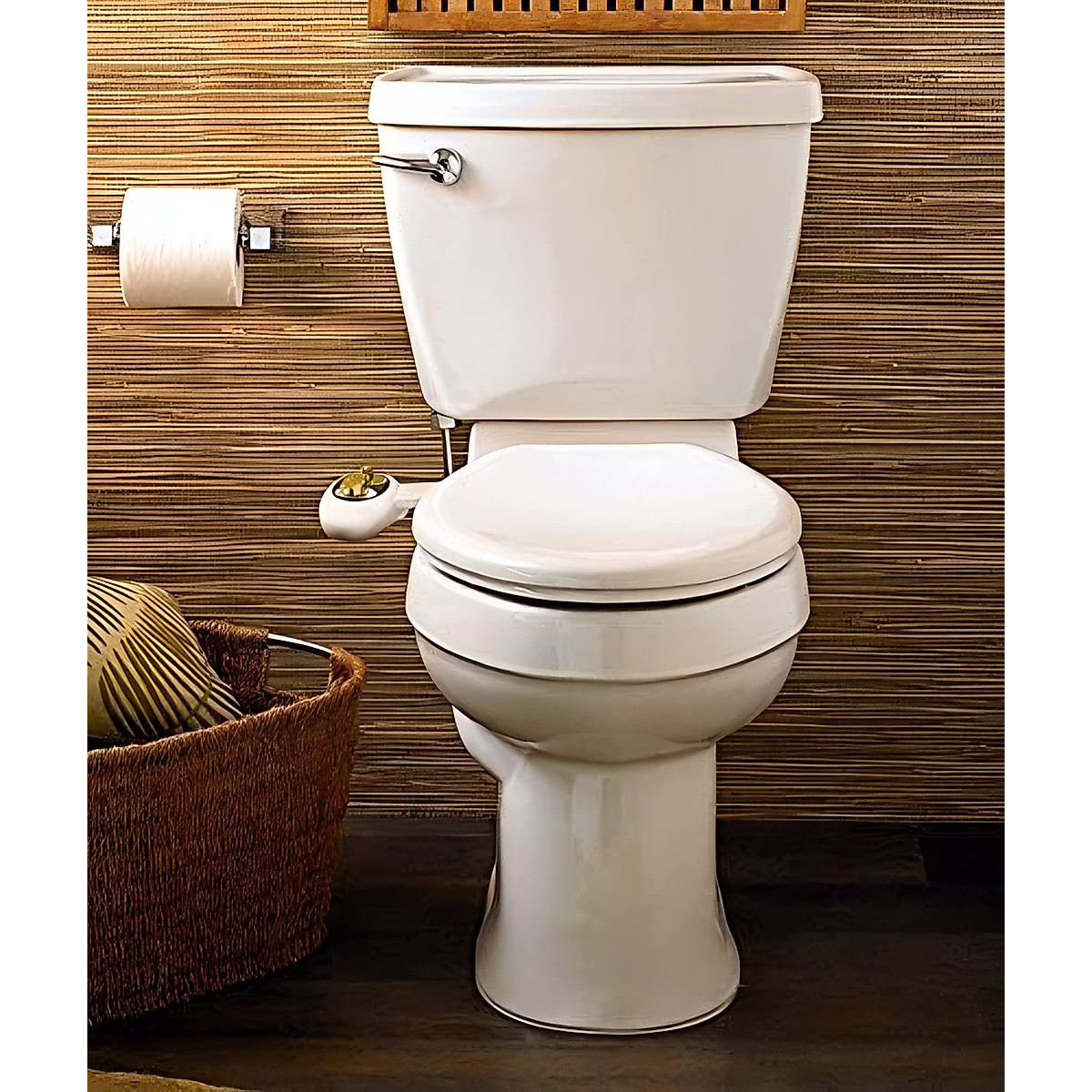 Boss Bidet Bold White Gold – Non electric bidet attachment for your toilet seat – Water Sprayer, Save your Money on toilet paper and Reduce Waste