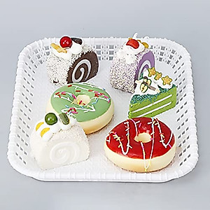 5 Pieces Dessert Stand Set Includes 2 Pack of 3-Tier Plastic Cupcake Stand & 3 Pack of Rectangle Serving Tray Reusable Platters Cupcake Holders for Wedding Baby Shower Tea Party Birthday Party