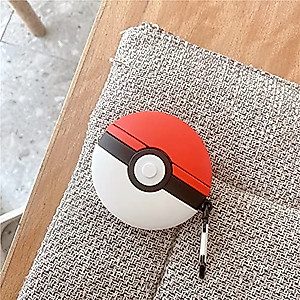 Beats Studio Buds Case Cover 2021,3D Cute Cartoon Cool Premium Silicone Case,for Boys and Girls Beats Studio Buds Shockproof Protective and Skin for Beats Studio Buds Charging Case (Pokeball)