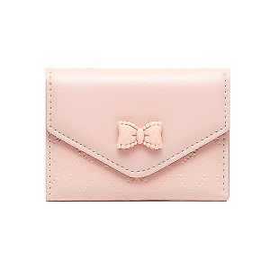 Sunwel Fashion Trendy Bow Small Bifold Wallet with Cash Credit Card Holder ID Window for Women Girls