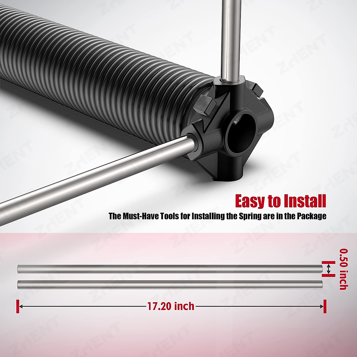 Garage Door Torsion Springs 1.75’’(Pair) with Non-Slip Winding Bars, Coated Torsion Springs with a Minimum of 18,000 Cycles (0.250X1.75''X35'')
