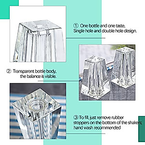 Set 2 Mini Crystal Salt & Pepper Shakers Set,Modern Art Glass Kitchenware Ornaments,Essential Dining Table Refillable Tool Creative Housewarming Gift