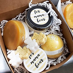 Mama Bear Spa Gift Set. Baby Shower Gifts for New Moms. Pampering Boxed Set for Mothers to Be