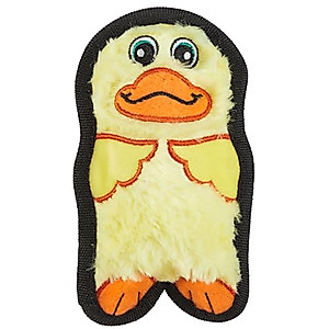 Outward Hound Durablez Tough Plush Squeaky Dog Toy, Duck, Yellow, XS