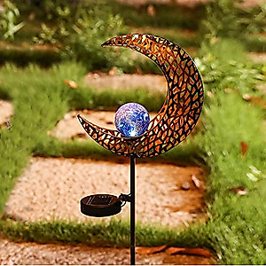 SHICHAO Solar Outdoor Waterproof Lights, Crescent-Shaped Appearance, Suitable for Garden Decoration, can Also be Given to Friends as a Landscape Decoration for Christmas Parties.