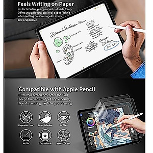 TMahhbid [2 Pack] Paper-Feel Screen Protector for Microsoft Surface Go 3 (2021)/ Surface Go 2 2020/ Surface Go 2018, Anti-Glare/Writing Smooth PET Protective Film for S-Pen - Matte