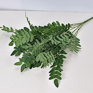 RIFNY Artificial Plants, Artificial Locust Tree Leaves 20.5 inch 3 Pack of Fake Green Shrubs Artificial Leaf, Faux Indoor Outdoor Greening for Home Garden Balcony Window Décor