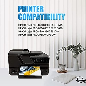 Miss Deer Compatible High Yield Ink Cartridges Replacement for HP 950XL 951XL Combo Pack, Works with HP Officejet Pro 8600 8610 8620 8630 8640 8100 8615 251dw 271dw 276dw (4BK, 2C, 2M, 2Y)