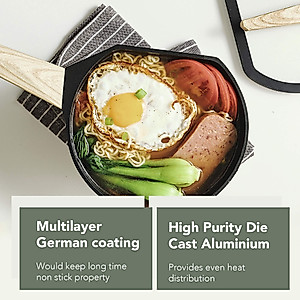 Sunday Chef 7 Inch Nonstick Aluminum Sauce Pan With Silicone & Glass Lid, Non-Stick Pan with Patented Standing Design For Convenient Storage, Easy To Clean Small Sauce Pan with Lid