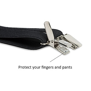 Grade Code Mens Suspenders and Bow Tie Set Adjustable Elastic Clip On Suspenders for Wedding (Brown)…