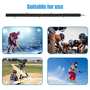 JYSILIYH Hockey Hanger Portable Hanging Dryig Rack Hockey Gifts for Home and Outdoor Using in Ice Hockey Skating Football Camping Fishing 5 Hooks (Black)