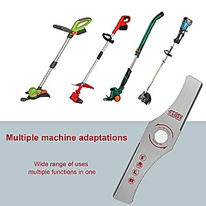 Steel Brush Cutter 2 Teeth, Mulching Brushcutter 12 inch SK85 Carbide Steel Double Sided Weed Eater Sting Trimmer Blade, Universal fit Arbor 1“（25.4mm）, Thicknen 2.2mm