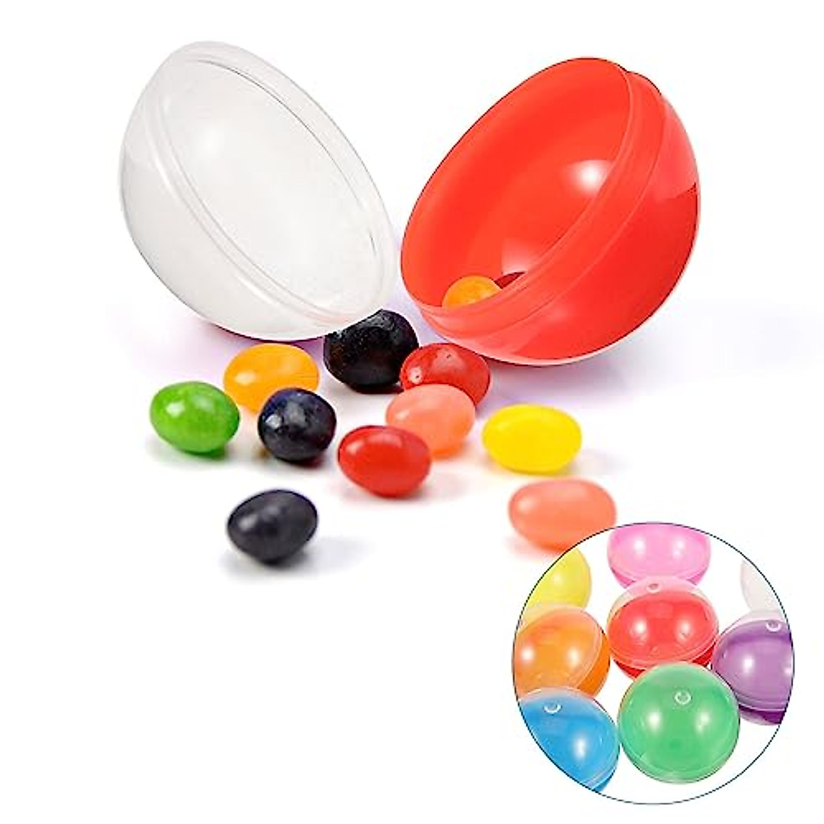 ABOOFAN Gum 50pcs Small Round Capsules Clear Containers Toys Empty Fillable Capsules Twisted Balls for Gumball Vending Machines Surprise Gift Vending Machine