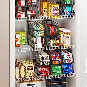 X-cosrack Wall Basket Hanging Basket Storage with 5 S Hooks 3 Label -3Pack, Cabinet Wall Hanging Metal Wire Baskets for Organizing, Extra Large Storage Organization Shelf for Pantry Kitchen Bathroom