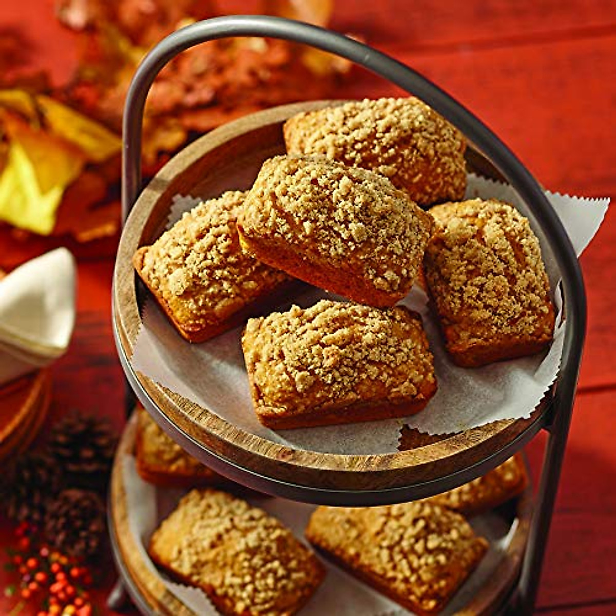 Wilton Perfect Results Non-Stick Mini Loaf Pan, 8-Cavity, 15.2 IN x 9.5 IN x 1.6, Gray