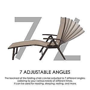 Kozyard 1 Pack Cozy Aluminum Reclining Lounge Chair - Perfect for Beach, Yard, Pool, Deck, and Patio - Outdoor Chaise Lounge with Drink Holder, Weather Free, Adjustable - Assemble-Free (Beige)