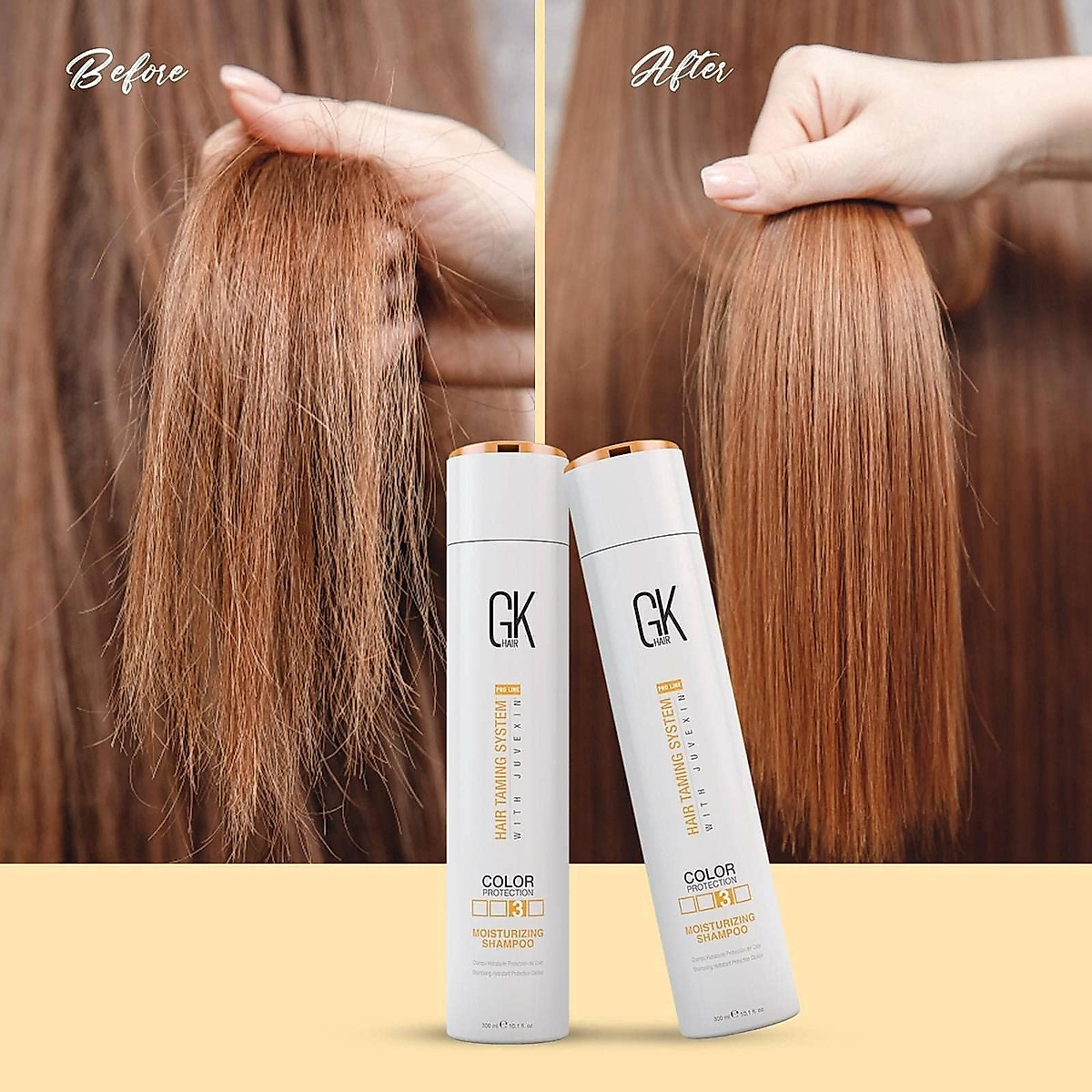 Keratin Shampoo for Thin Curly and Coarse Hair - Anti Frizz Sulfate Free, Color safe Treated Shampoo, Smoothening & Repairing, Salt-Free Non-Sulfate Formula for Healthy Hair (300ml)