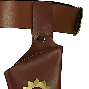 PAINEOMN Woody Belt with Holsters Sheriff Woody Costume Accessory Halloween Cowboy Cosplay Kit Accessories