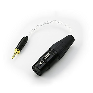 NewFantasia 2.5mm Trrs Balanced Male to 4-pin XLR Balanced Female Headphone Silver Plated Audio Adapter for Astell&Kern AK240 AK380 AK320 for DP-X1 FIIO X5III XDP-300R
