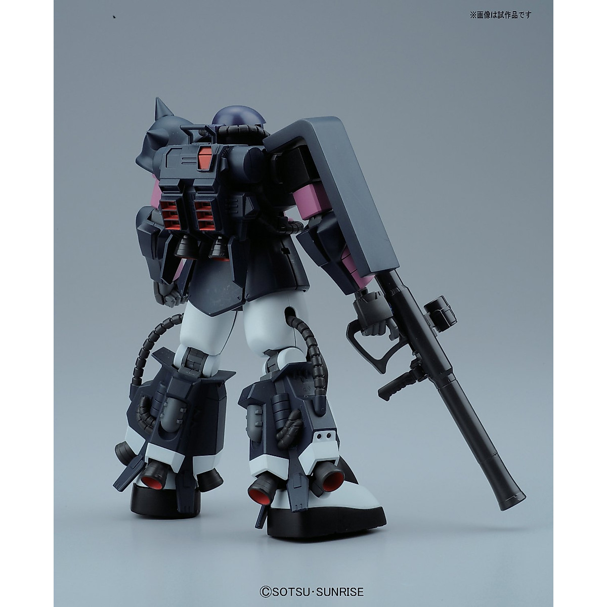 Bandai Hobby HGUC MS-06R-1A Zaku II High Grade Universal Century 1/144 Gundam MSV Action Figure (Black Tri-Stars Color)