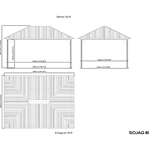 Genova Gazebo 12 x 16 ft. Steel roof
