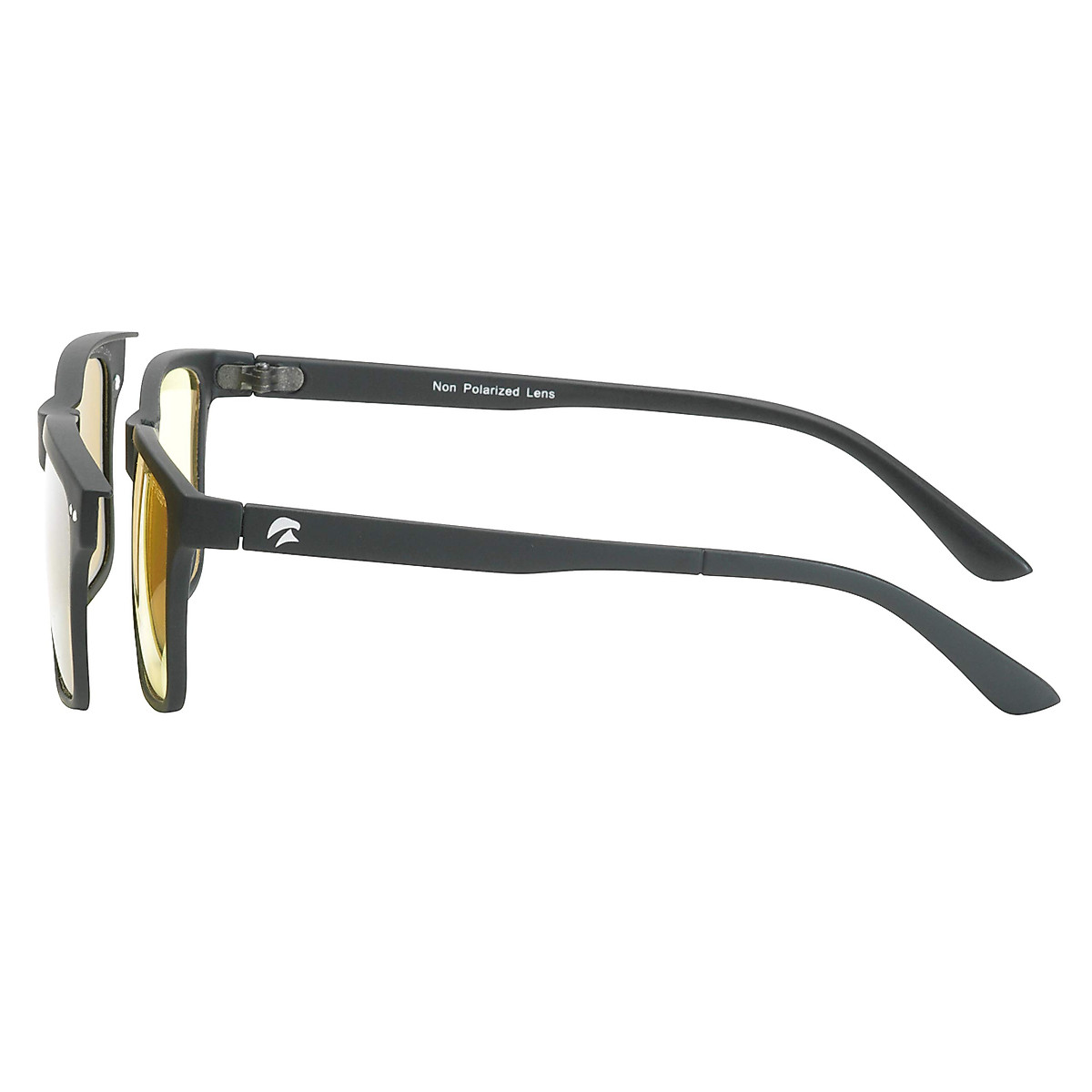 Eagle Eyes 2in1 Speed of Life Magnetic Eyewear Glasses - Polarized Sunglasses for Day and Anti-Reflective Yellow Night Driving Glasses (Classic, Day/Night)