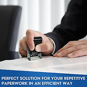 Toplusesse Signature Stamp with Date Personalized Self Inking Date Stamp Custom Paid Phrase & Date Stamp for Business 12-Year Band Choose from 30 Fonts and 6 Colors