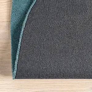 Rugs USA x Prabal Gurung Greenwich Abstract Wool Area Rug, Shaped 9x12, Blue Multicolor