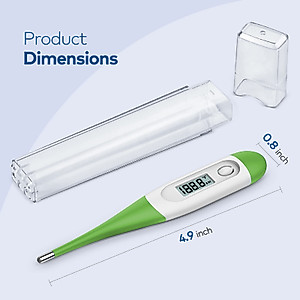 Bundle of Digital Thermometer for Adults, Digital Oral Thermometer for Fever