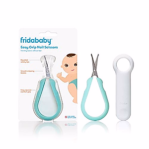Frida Baby Easy Grip Nail Scissors | Grooming Essentials Safe for Infant Newborn Toddler Nails