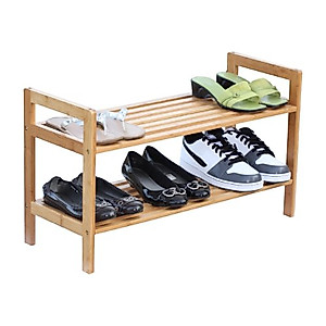 Oceanstar 2-Tier Bamboo Shoe Rack, Brown, SR1309