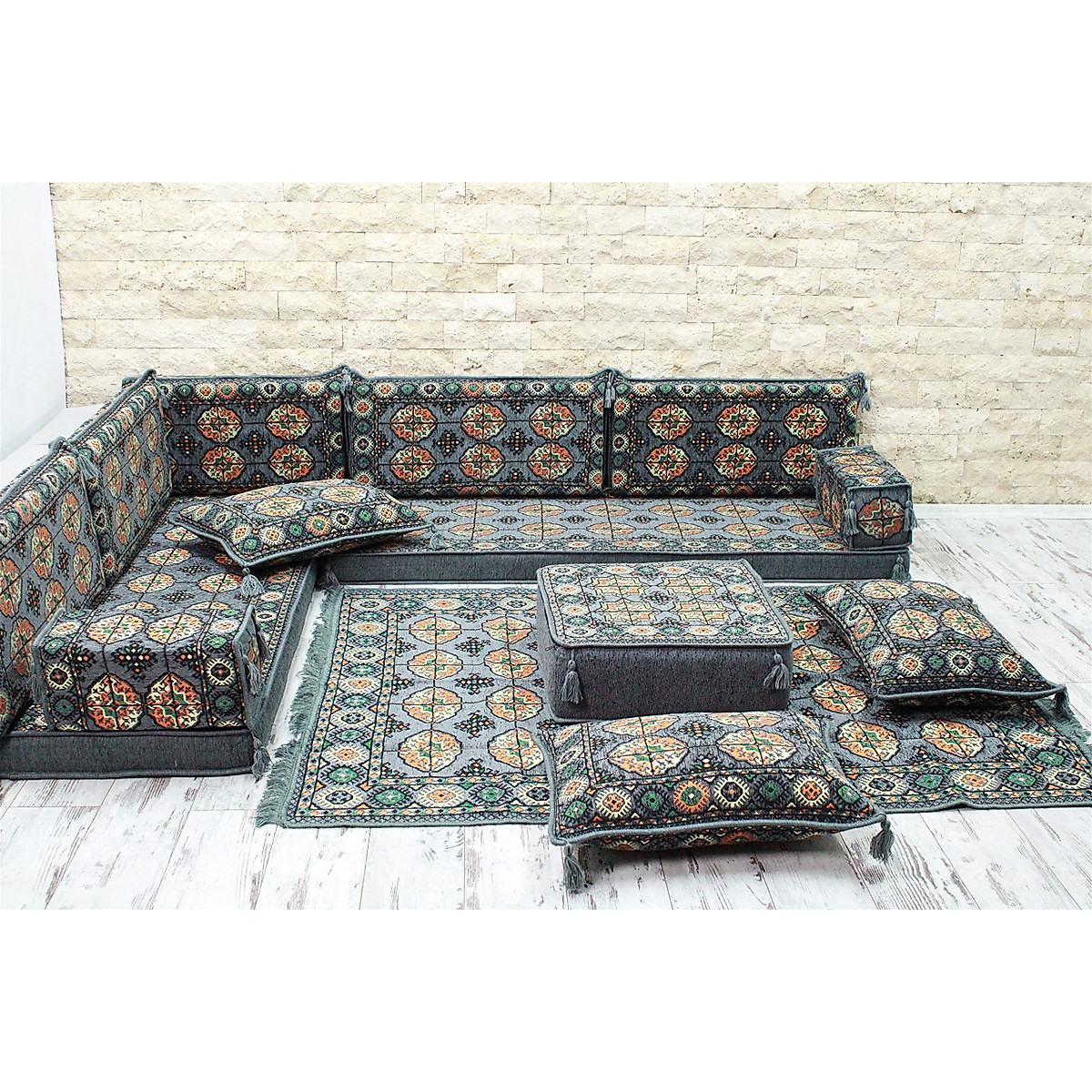 Arabic Floor Sofa Set, Arabic Floor Seating, Arabic Floor Sofa, Arabic Majlis, Arabic Couches, Jalsa, Floor Seating Sofa (With STANDARD FOAM)