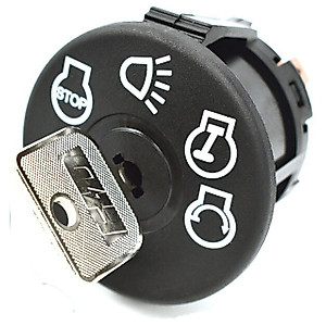 HD Switch Starter Ignition Key Switch fits John Deere D100 D105 D110 D120 D125 D130 D140 D150 D155 D160 D170 E100 E110 E120 E130 E140 E150 E160 E170 E180 S Series Includes 1 Umbrella & 1 Steel Key