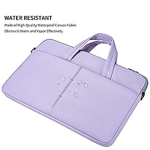 15.6 Inch Laptop Sleeve Shoulder Bag Computer Carrying Case for HP Envy x360/Pavilion 15.6/Victus Gaming Laptop, Dell Inspiron, Lenovo IdeaPad/Legion 5, Asus VivoBook for Women, Purple