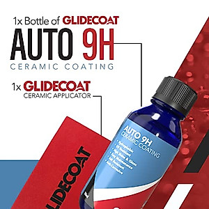 Glidecoat Auto 9H Ceramic Coating 50ML - Ceramic Coating Kit - Professional Protection with Easy Application! High Gloss - Extremely Hydrophobic