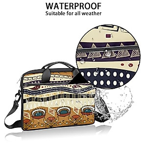 Ethnic Human Laptop Computer Bag Waterproof Shoulder Messenger Bag 13-15 inch Durable Laptop Tote Bag with Shoulder Strap Handle Lightweight Crossbody Briefcase