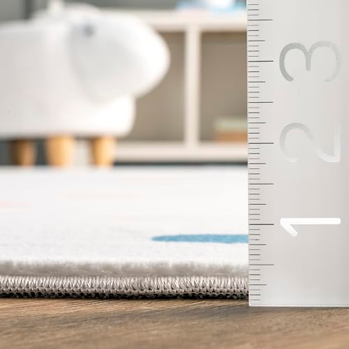 nuLOOM Calla Kids Polka Dot Nursery or Playroom Area Rug, 4x6, Multi