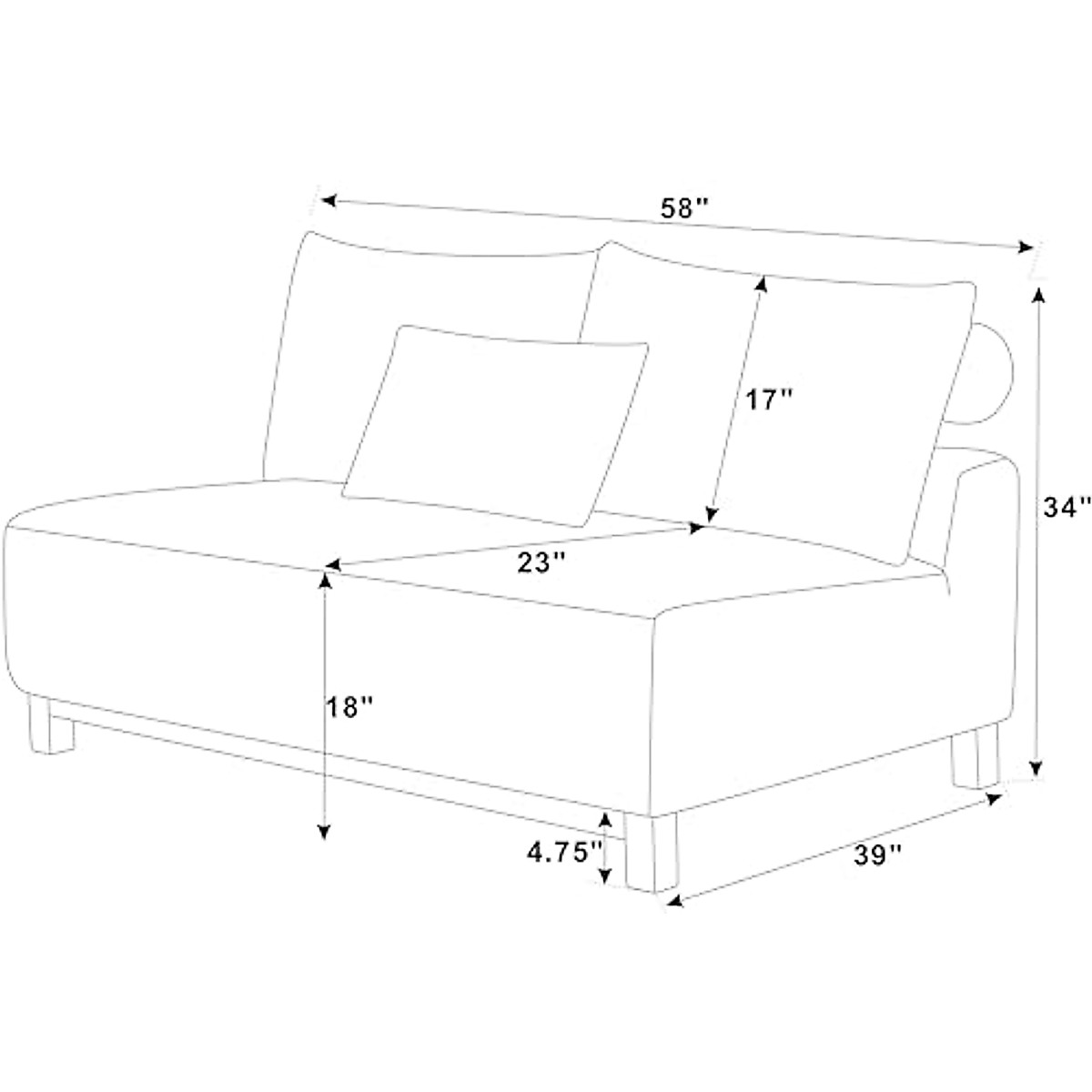 Oadeer Home D5931 Sofas, Blue